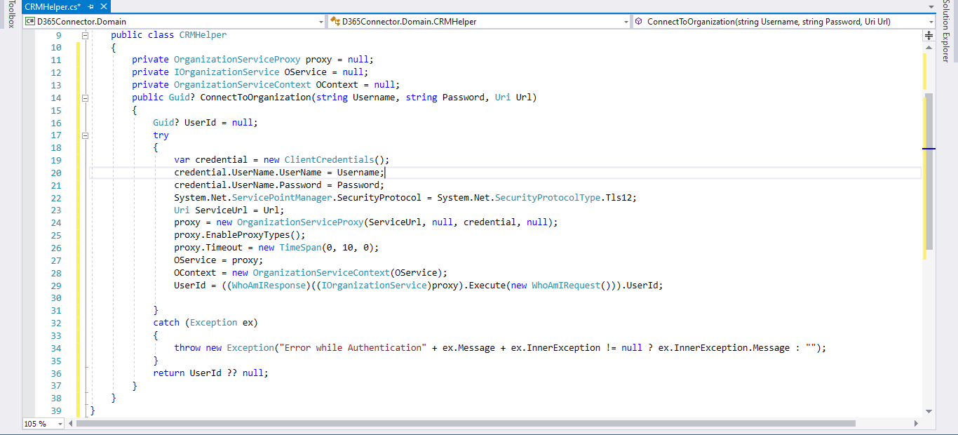 Connecting D365 with C# client.