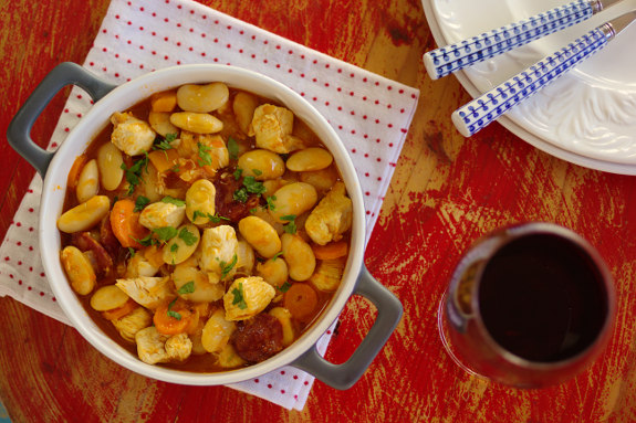Cinco Quartos de Laranja: Guisado de frango com feijoca