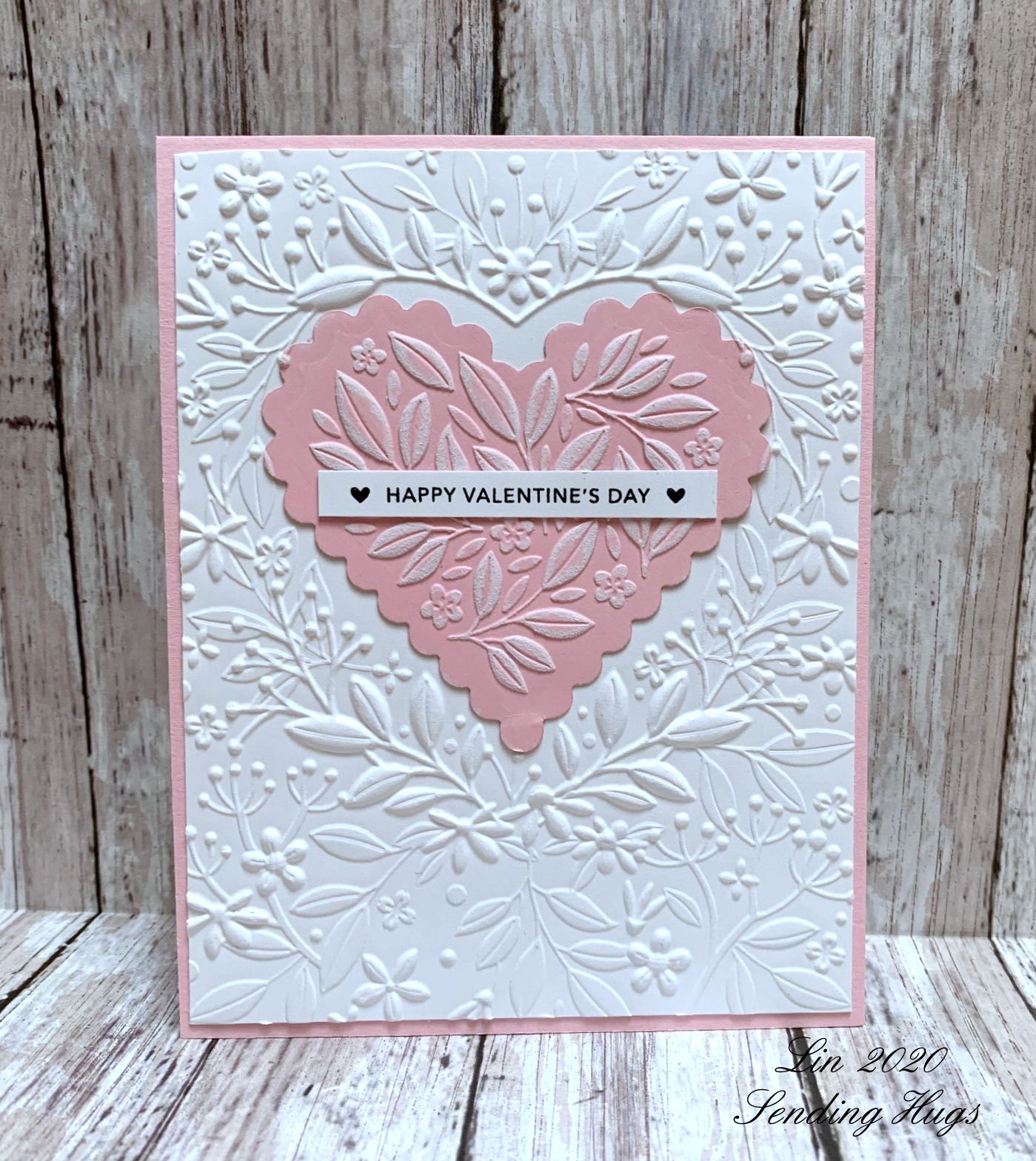 Sending Hugs: Some Embossed Valentines