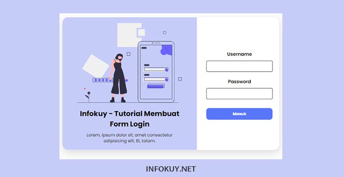 Cara Membuat Form Login Menarik Dengan HTML & CSS - Infokuy