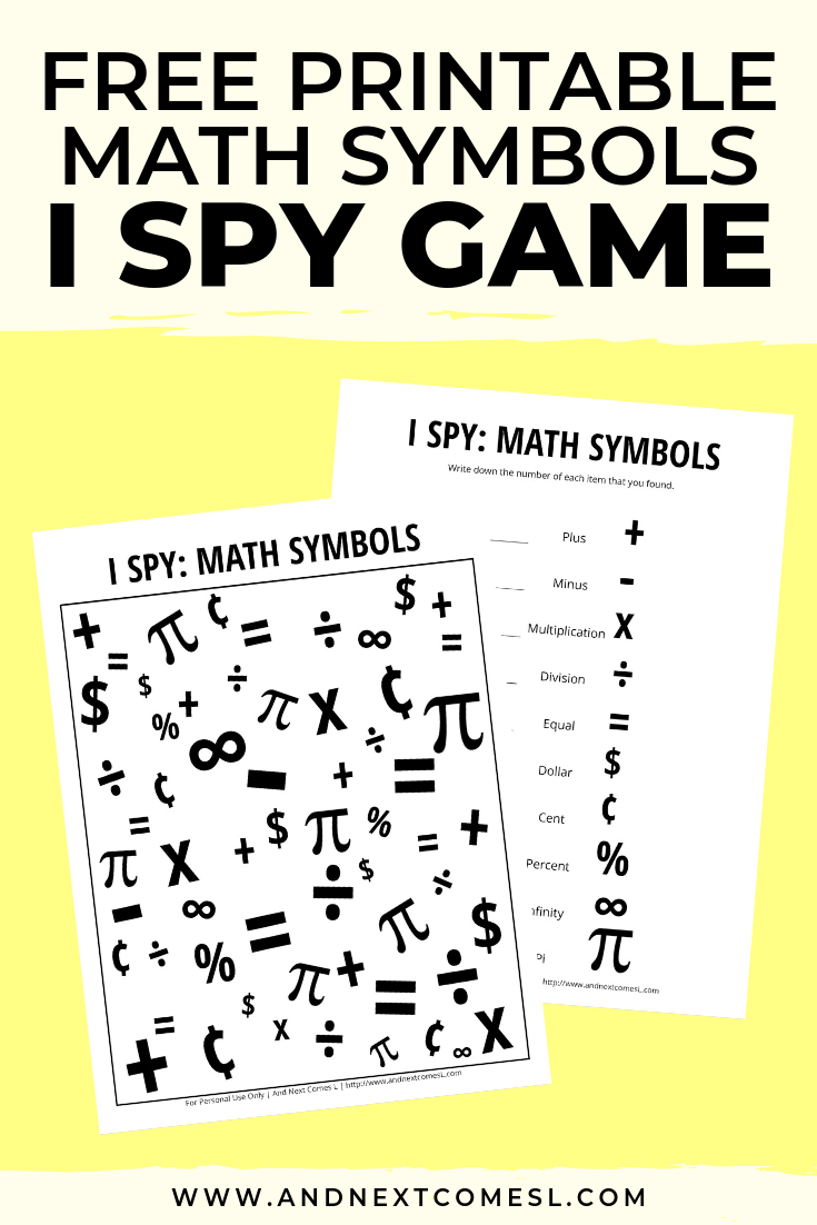 Math Themed I Spy Game {Free Printable for Kids} | And Next Comes L ...