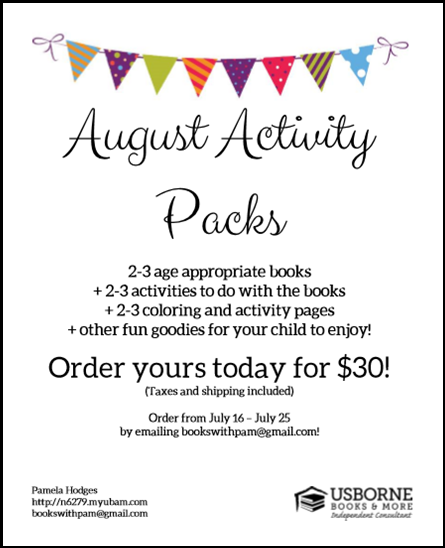 August Activity Packs | Hodge Podge Moments