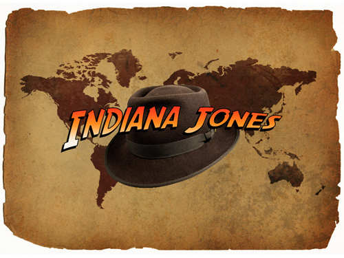 Tutoriais-PSD: Filme de Indiana Jones Efeito Logo / Texto