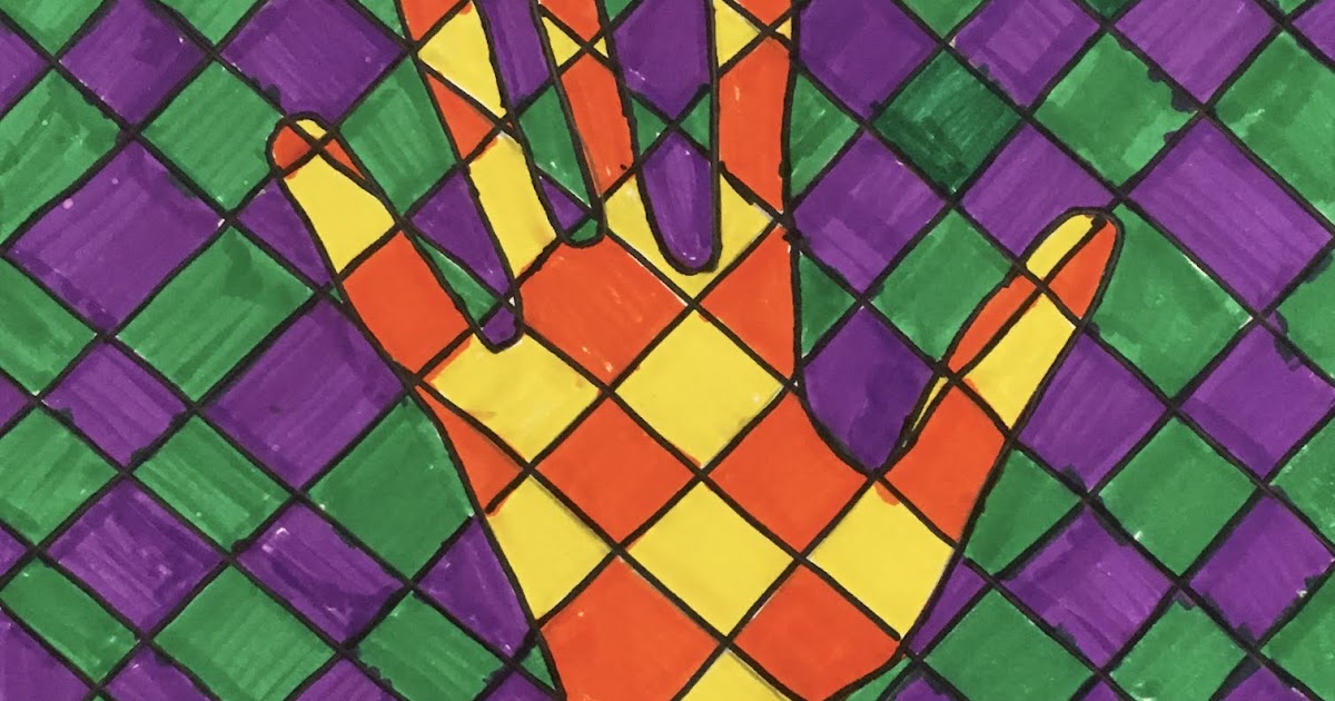 Lines, Dots, and Doodles: Warm and Cool Color Hands, 3rd Grade