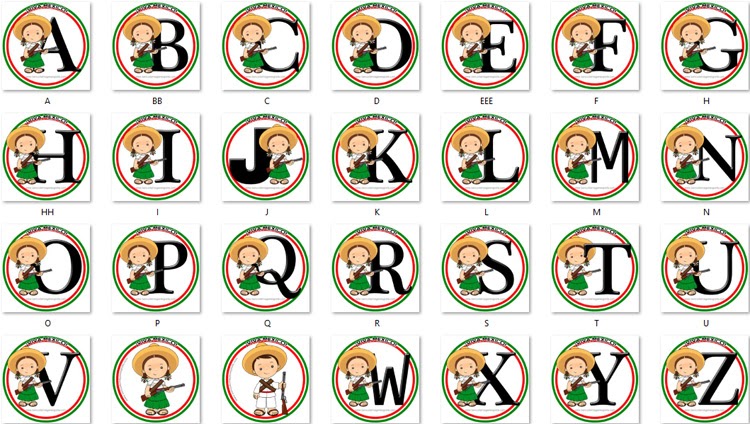 Banco de Imágenes Gratis: Abecedario completo de letras iniciales con ...