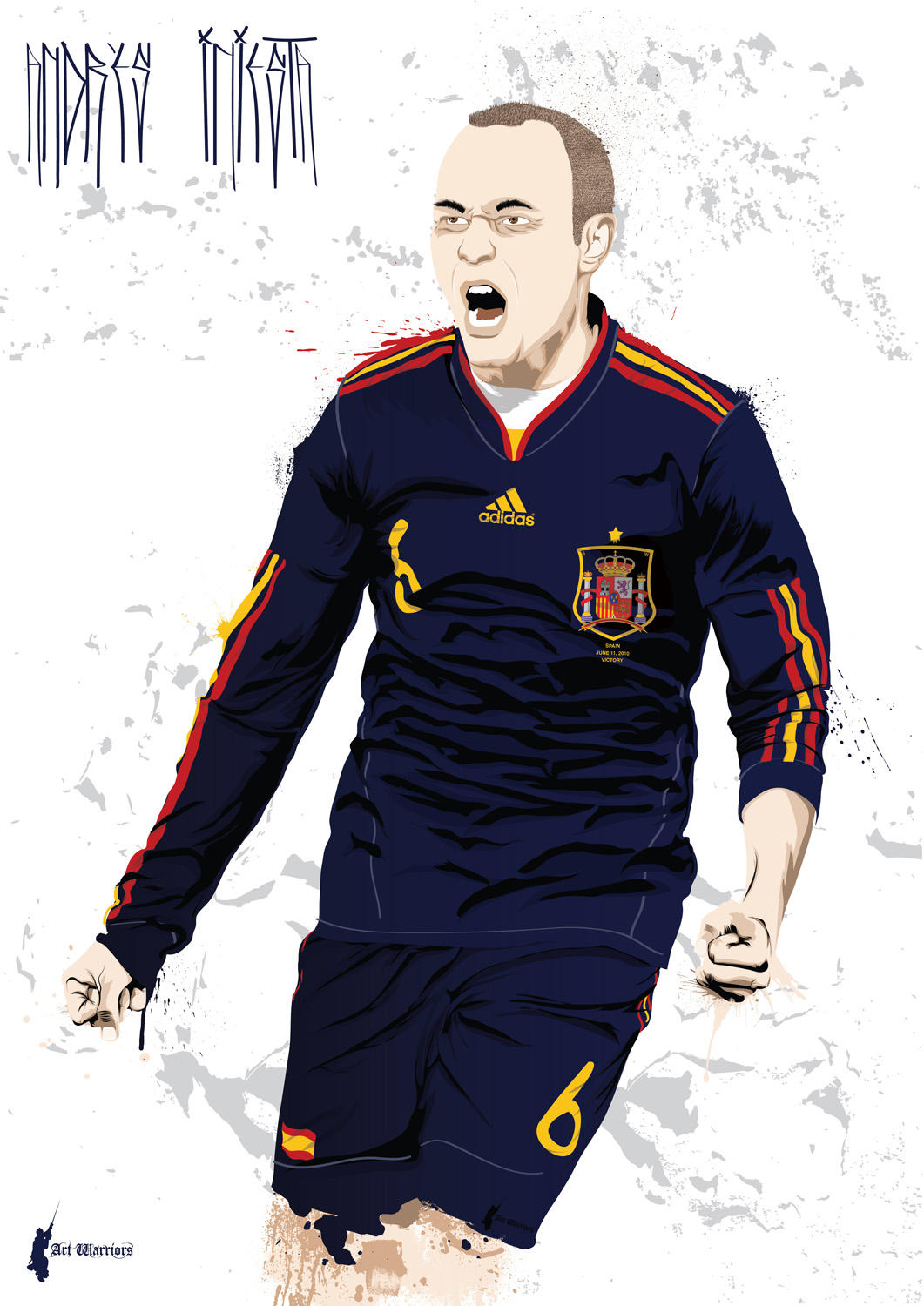 Cartoon Pictures of Andre Iniesta