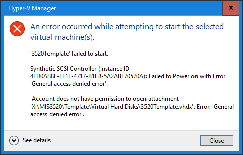 Field Notes of a Computer Geek: Hyper-V SCSI Controller Error