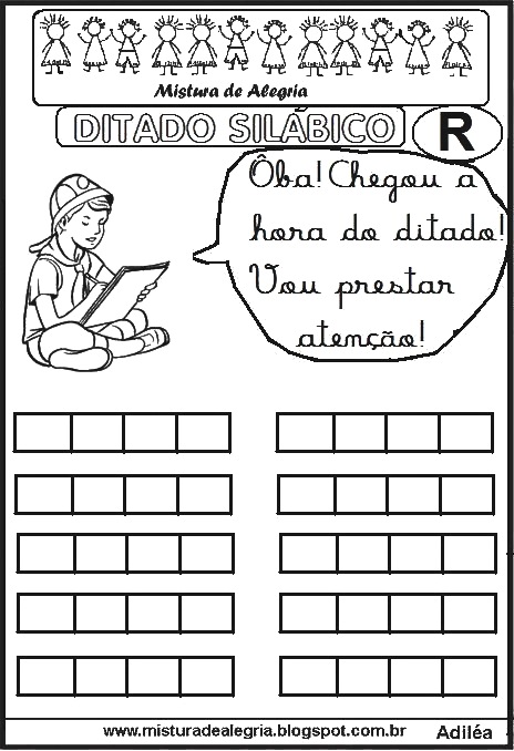 DITADOS SILÁBICOS DE A a Z PARA ALFABETIZAÇÃO NO JEITO DE IMPRIMIR ...