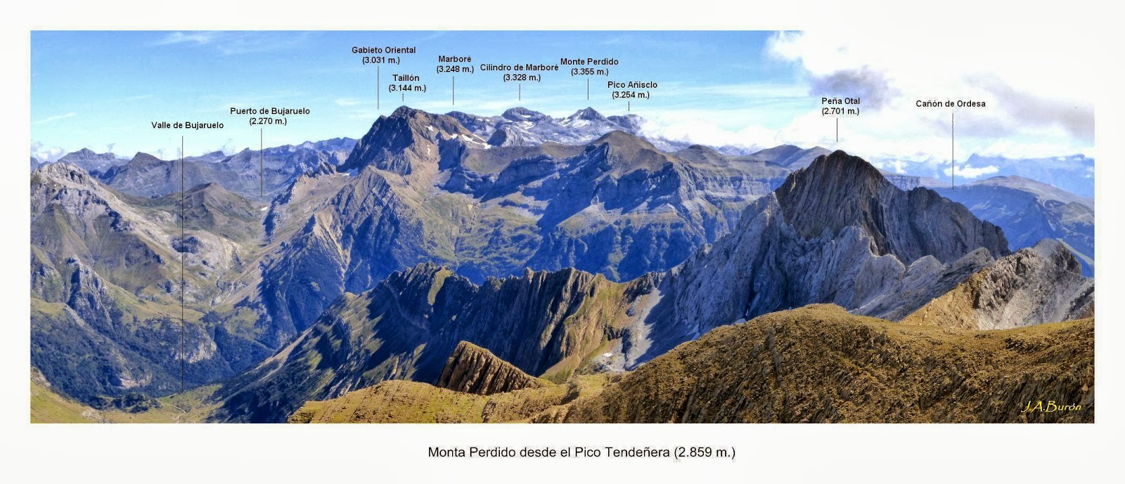 elpirineodejose: Panorámica 27: Macizo de Monte Perdido desde Tendeñera