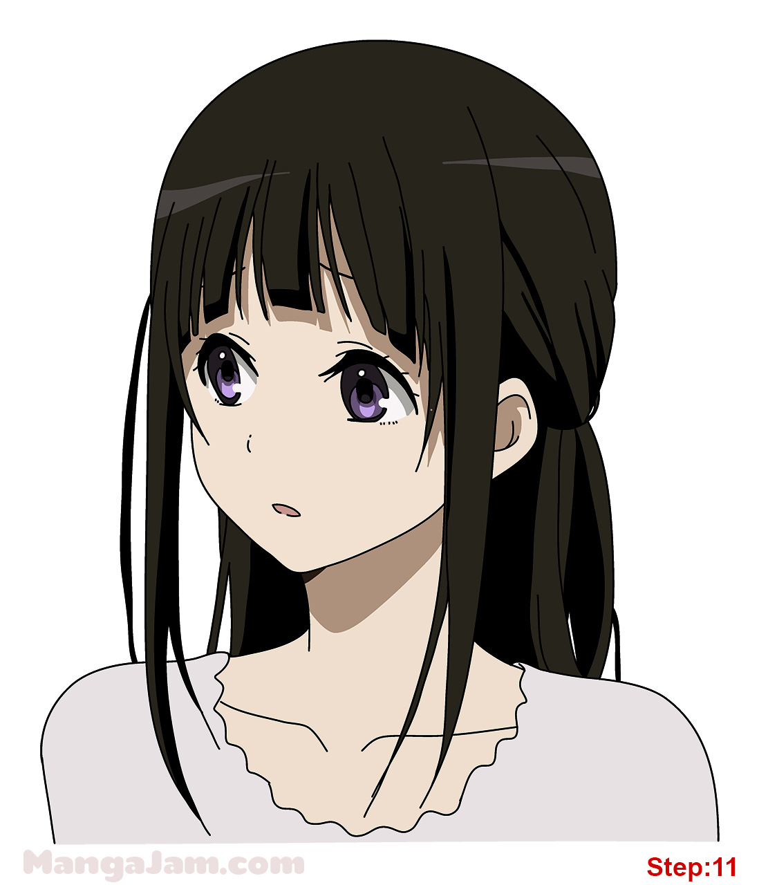 Cách vẽ Chitanda Eru từ Anime Hyouka | Vẽ Từng Nét Nhỏ
