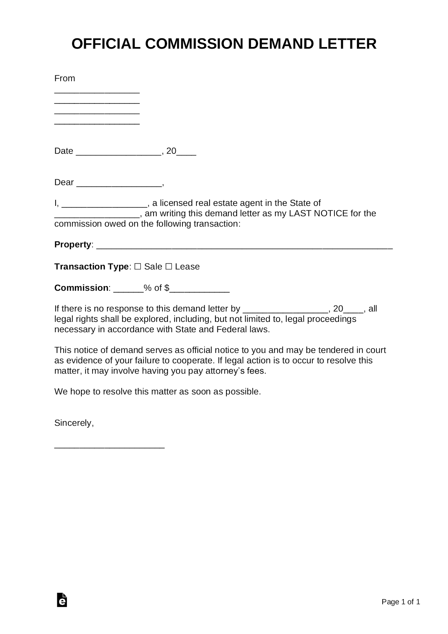 Escrow Demand Letter Template ~ Resume Letter