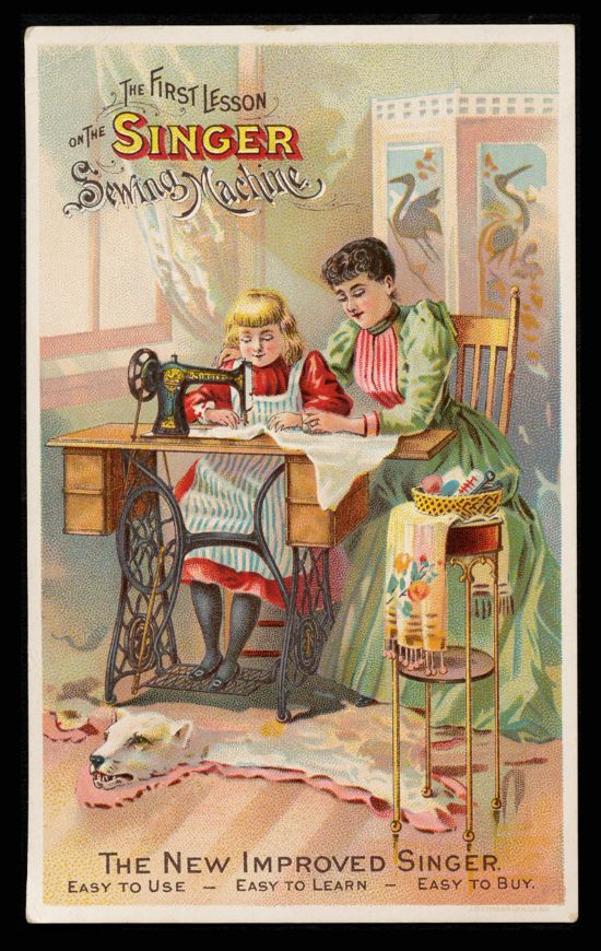 Isaac Singer Sewing Machine Advertisement