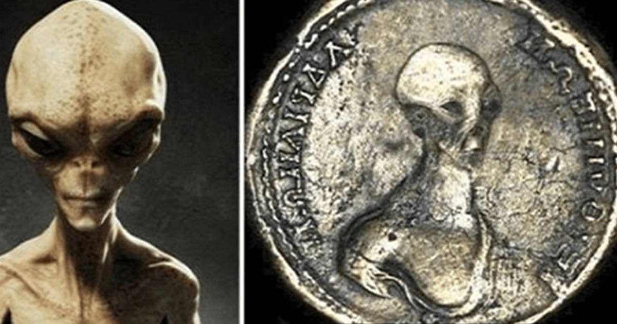 Bizarre Coins of Unknown Origin with Alien and UFO Engraved Discovered ...