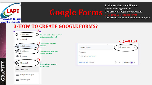 Creating quiz using Google forms