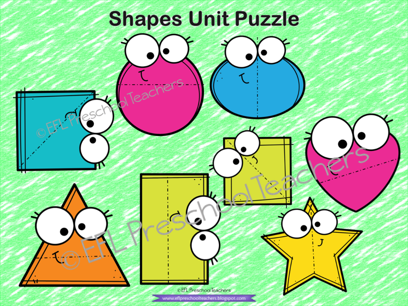 ESL/EFL Preschool Teachers: Shapes Theme Book and Games for ...
