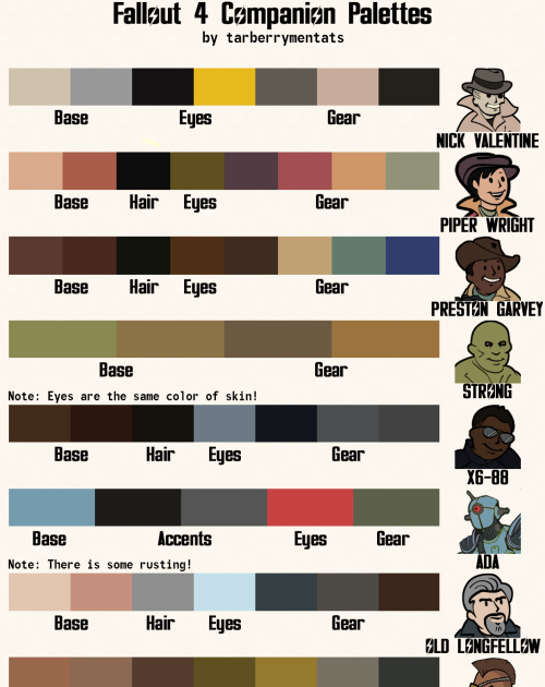 Seduced by the New...: Fallout 4 Video Game Color Palettes