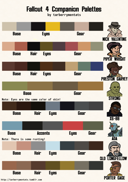 Seduced by the New...: Fallout 4 Video Game Color Palettes