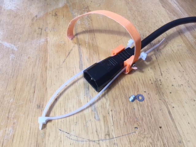 Plastic Explorations: PDU retaining clips for securing electric cords