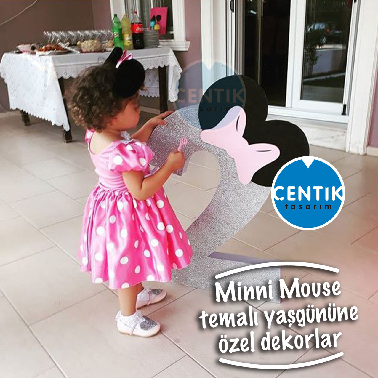 Çentik Tasarım - Strafor parti dekorları: Minnie Mouse konseptli ...