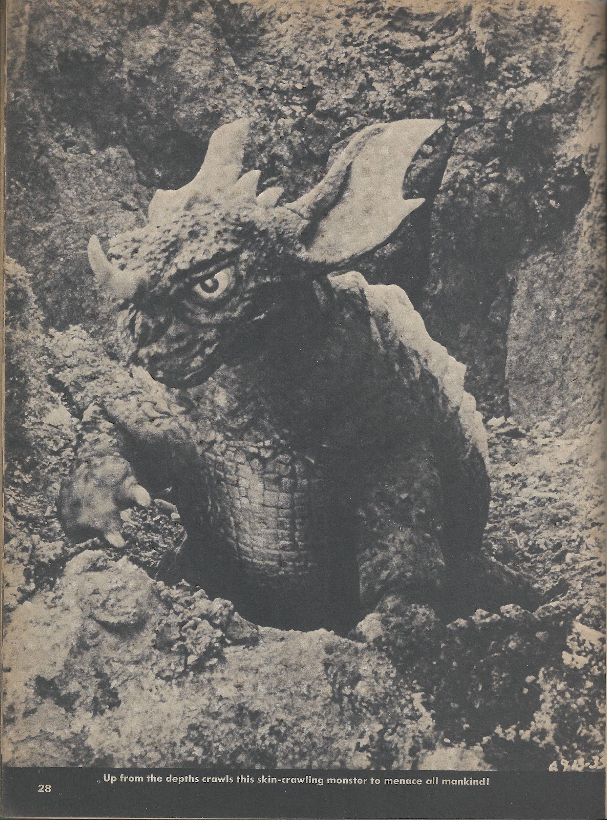 the sphinx: Famous Monsters #64 - DESTROY ALL MONSTERS article (1970)