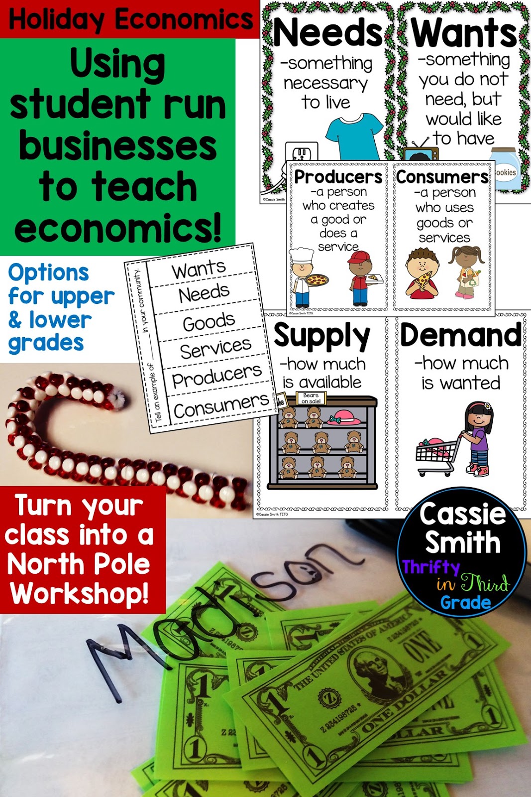 Holiday Economics {North Pole Workshop} - Thrifty in Third Grade