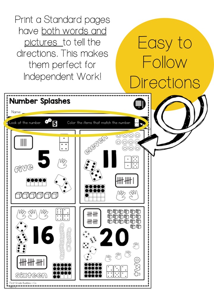 Standards...Simplified! Print a Standard for MATH! | First Grade Buddies