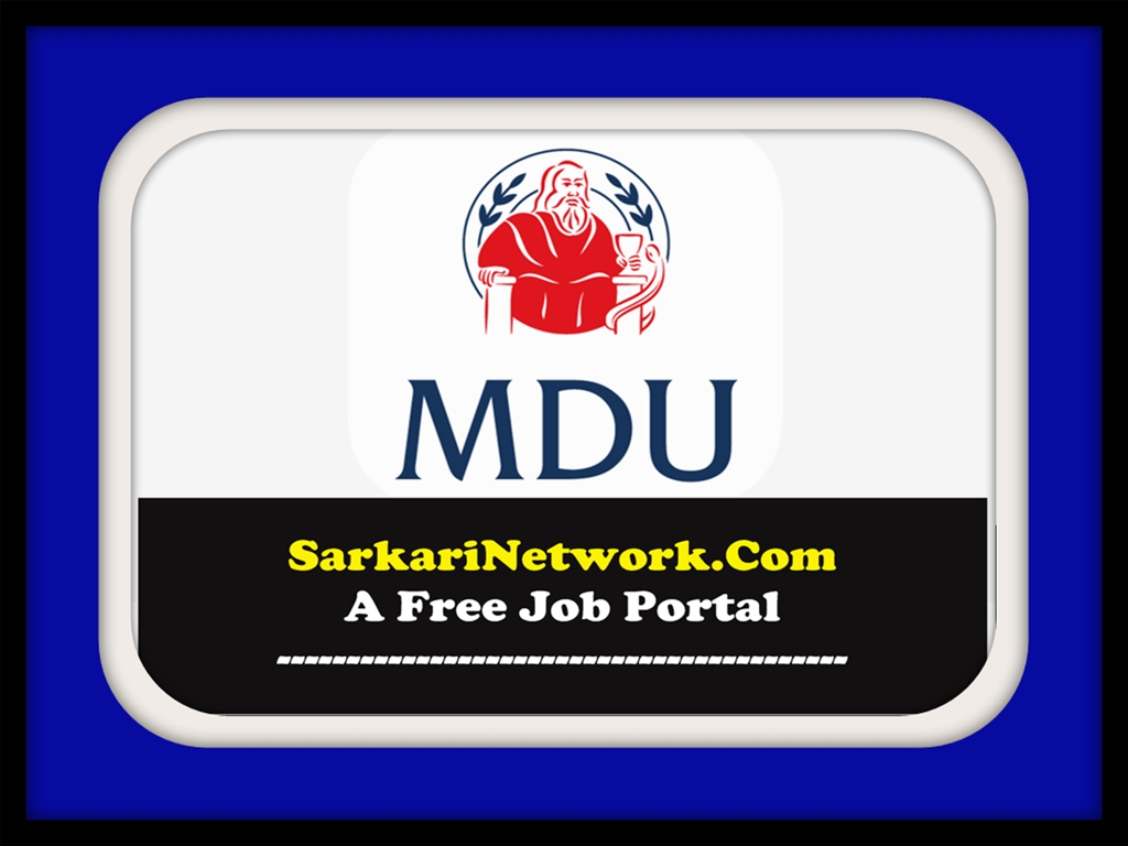 MDU DDE UG PG Admission Online Form | SarkariNetwork.Com