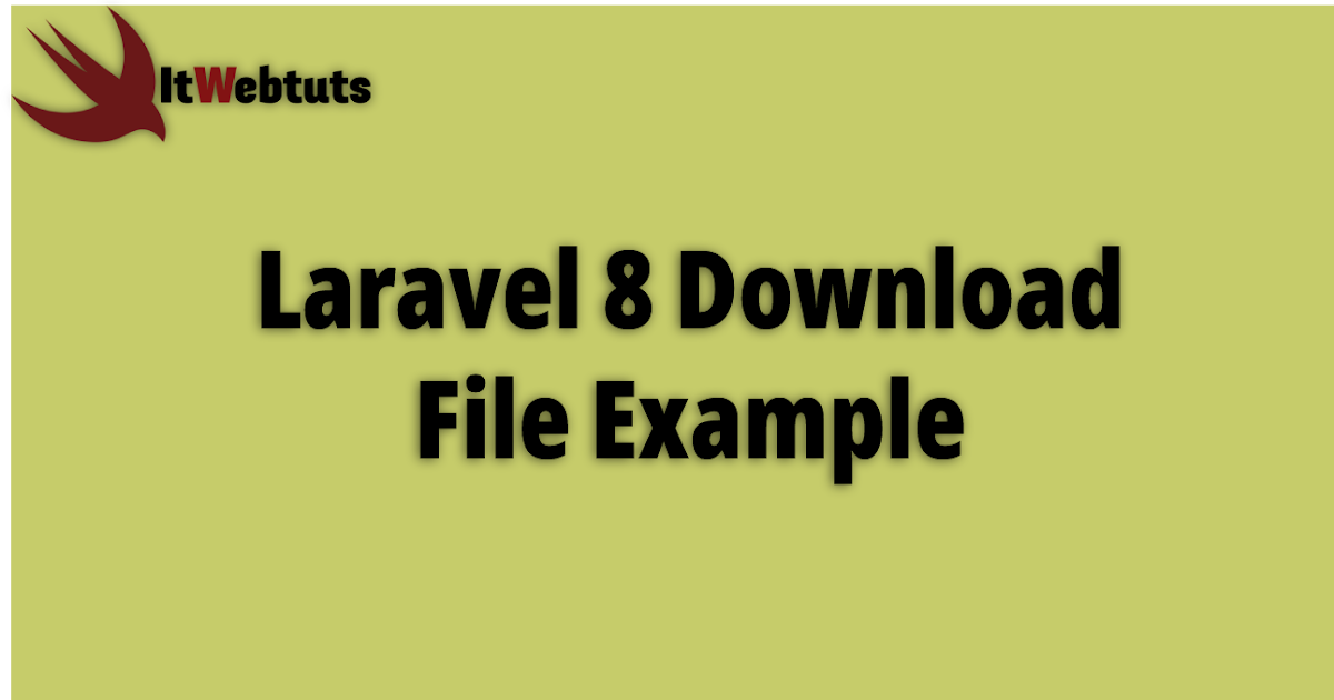 Laravel 8 Download File Example
