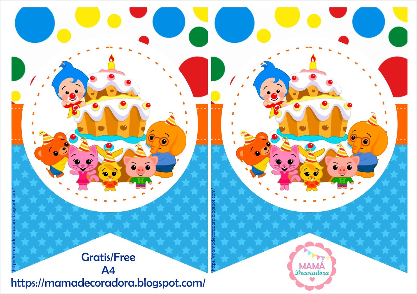 Mamá Decoradora: Kit imprimible Plim plim