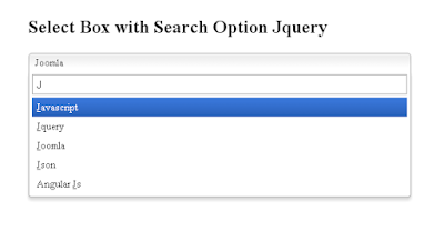 Select Box with Search Option Jquery