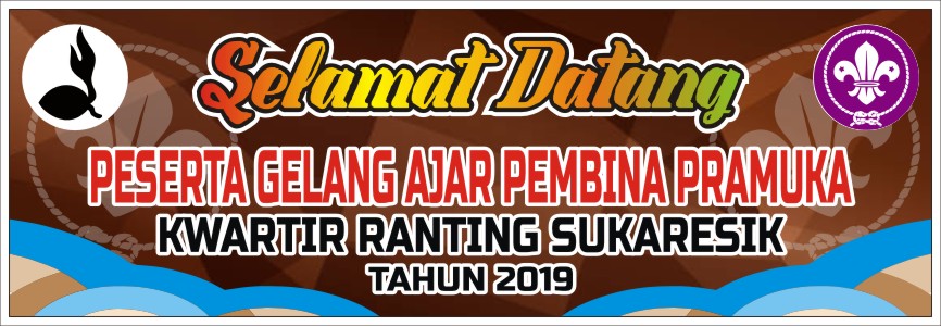 Download Contoh Spanduk Gelang Ajar Pramuka Format CDR - KARYAKU