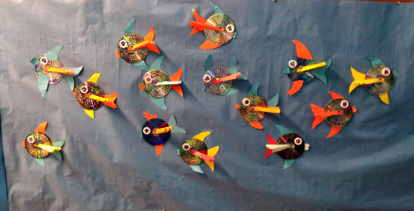 Peces hechos con CDs | Noelimar