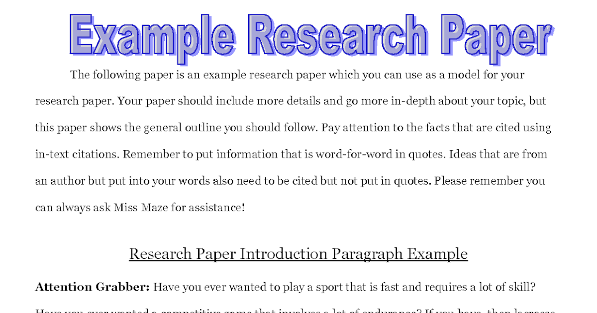 Introduction Paragraph Example Research Paper - Birthday Letter