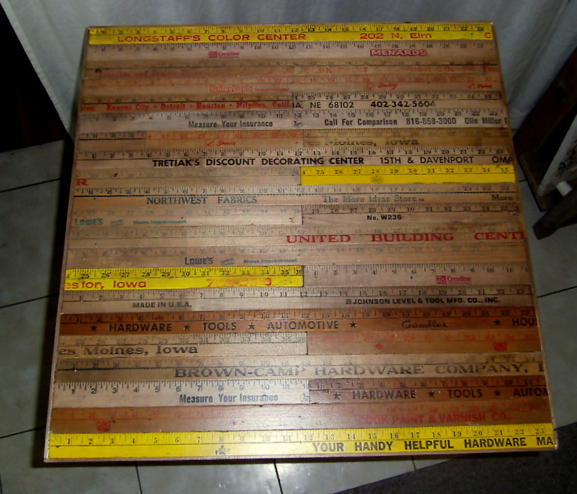 Full Circle Creations: Yard stick trestle table....