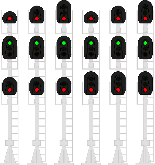 Track Signals: Red over Green and Red over Green over Red