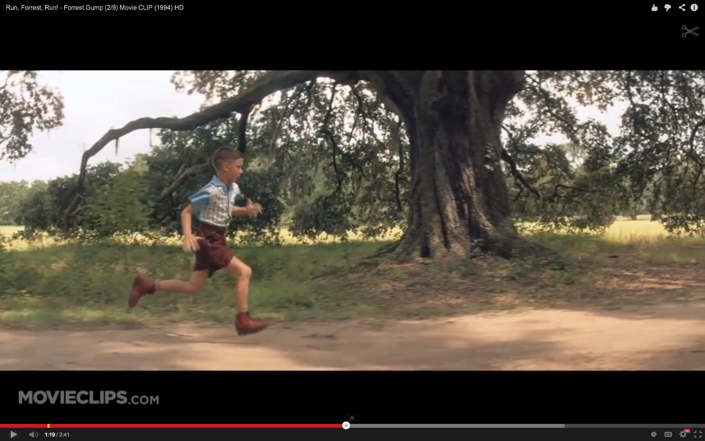 Maci Arms TCF 312: Midterm Blog Post: "Run Forrest Run!" Scene Analysis