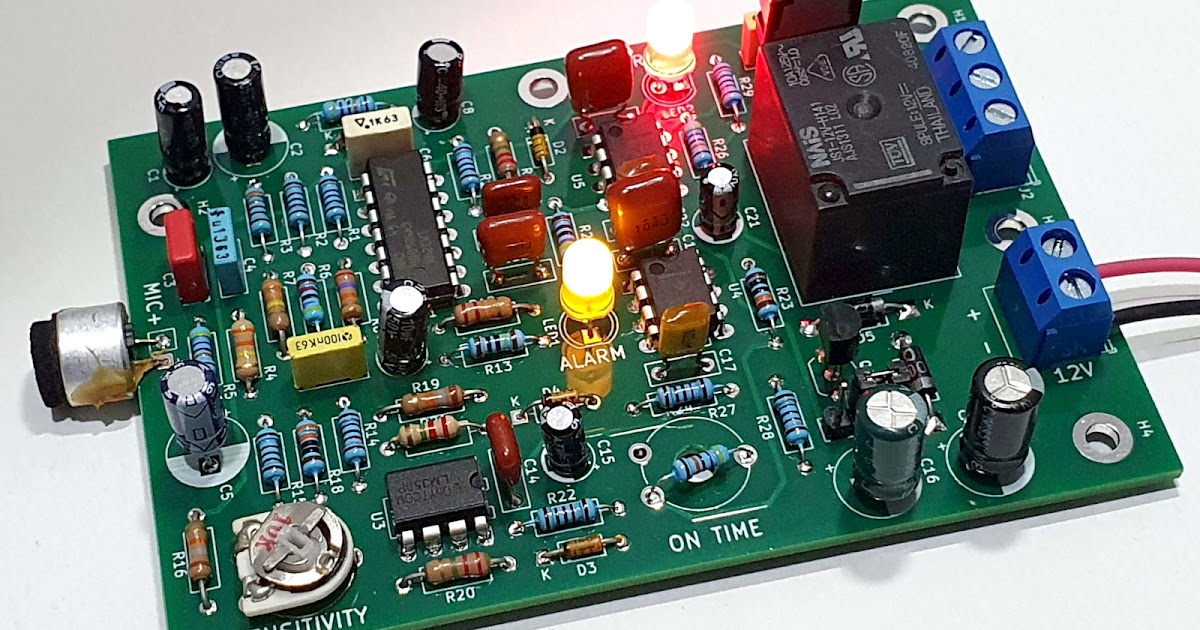 Volumetric sensor (broken window or opened door alarm) · One Transistor