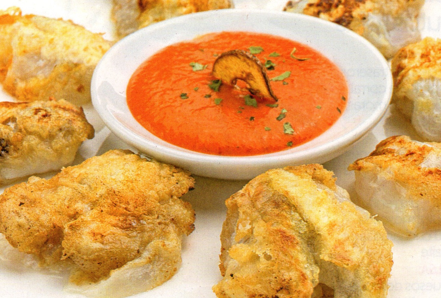 Cocochas a la plancha con salsa de piquillos - Cocina La Red