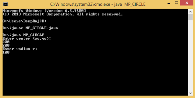 Education for ALL: Java Program - Mid-Point Circle Drawing Algorithm