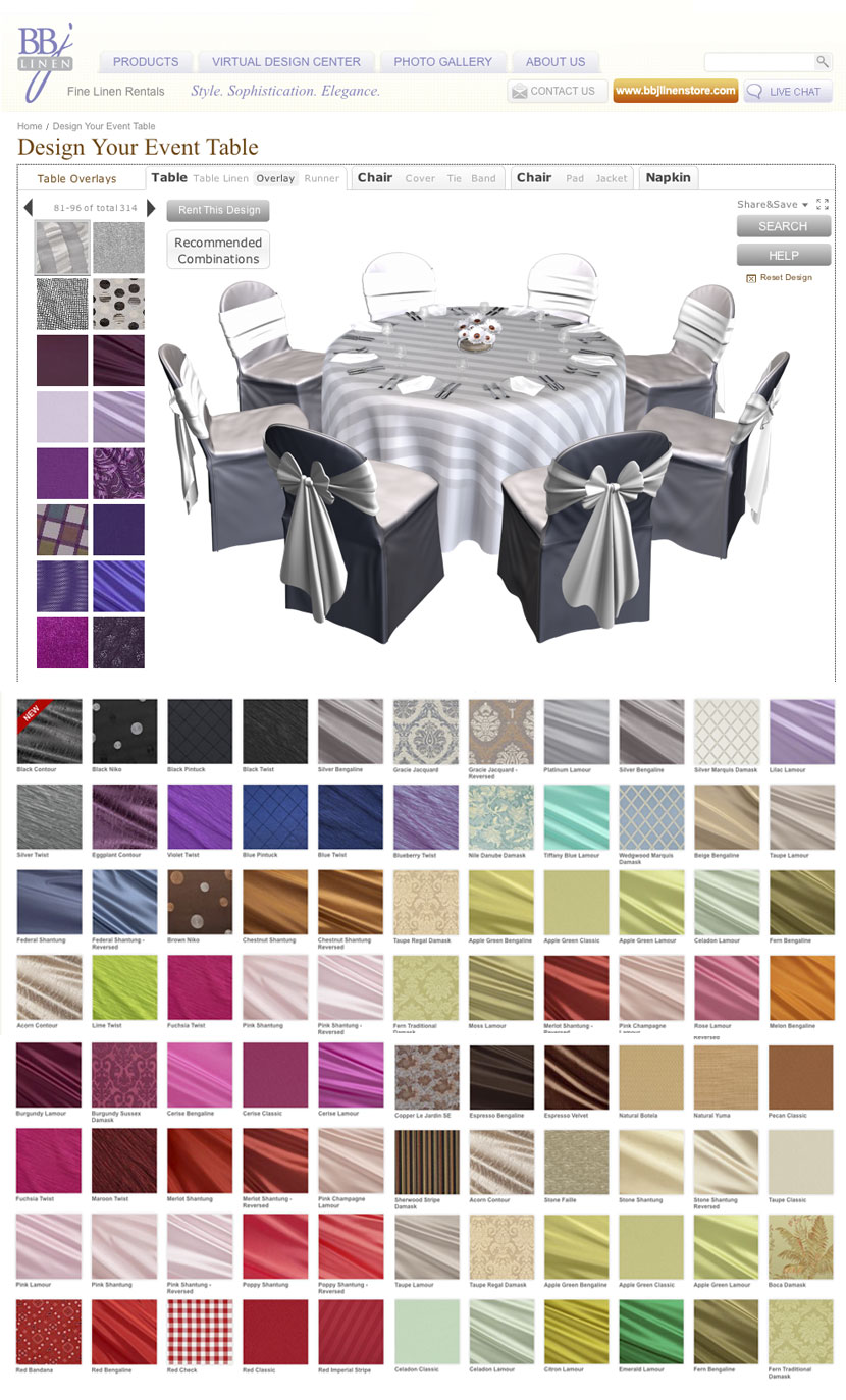 Bbjlinen Com Design Your Event Table - Pantry Ideas