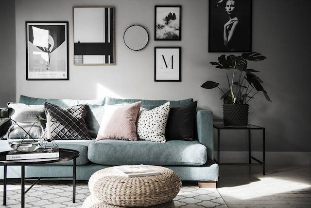 my scandinavian home: A calm grey Swedish space with a hint of blue