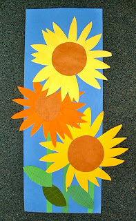 Mrs. Belton's Artists: Sunflower Collage, Grade1