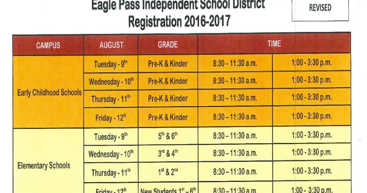 Eagle Pass ISD - iVision: EPISD Registration 2016-2017