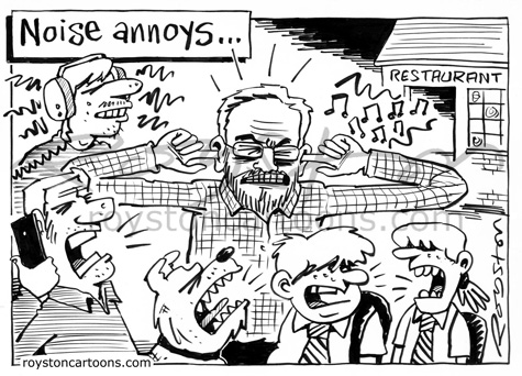 Royston Cartoons: Humorous illustration: Keep it down!