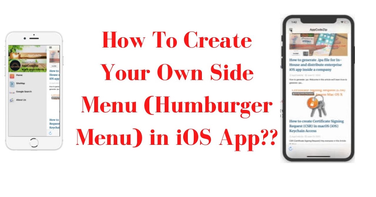 Implement Your Own Side Menu (Hamburger Menu) Swift 5 Xcode 11 ...