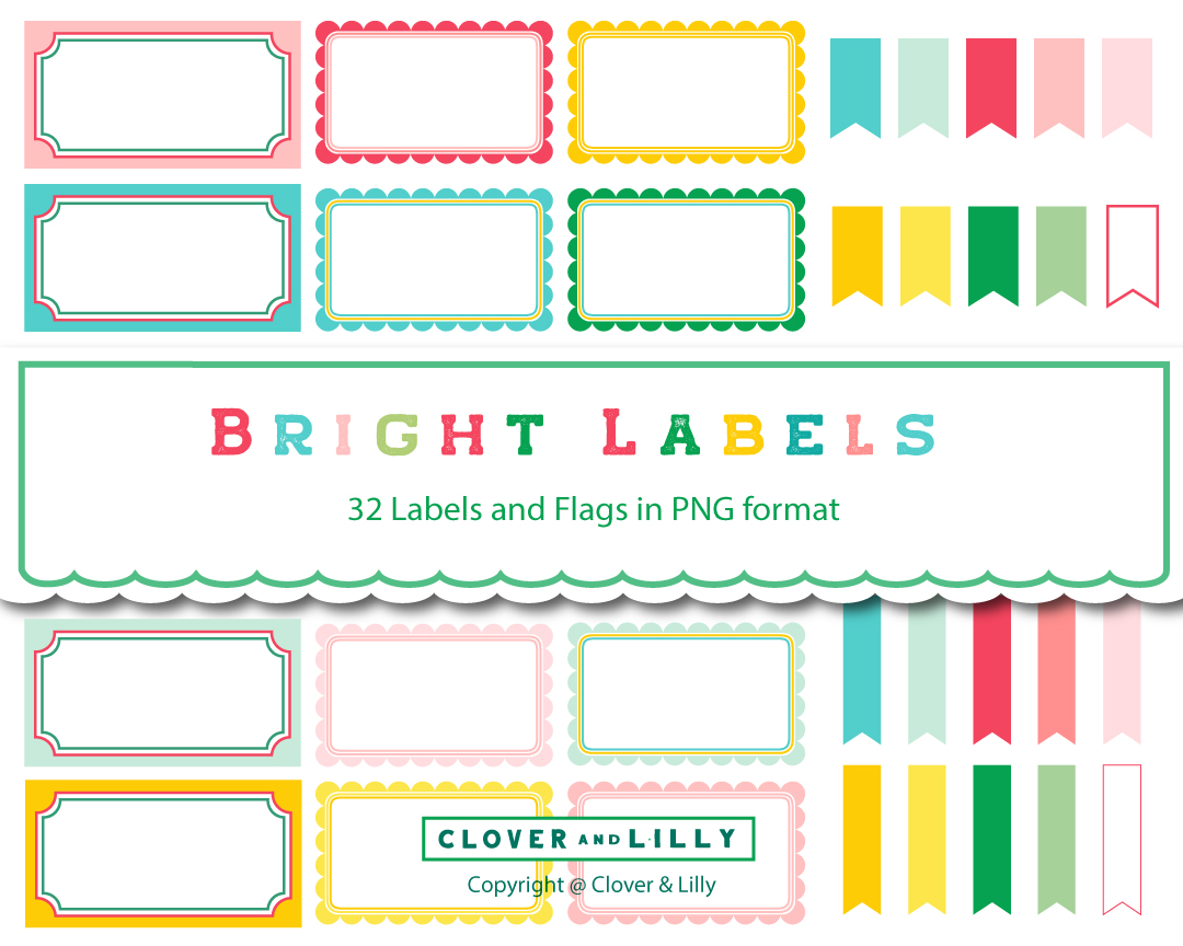 Bright Labels for Card Design | Clover & Lilly