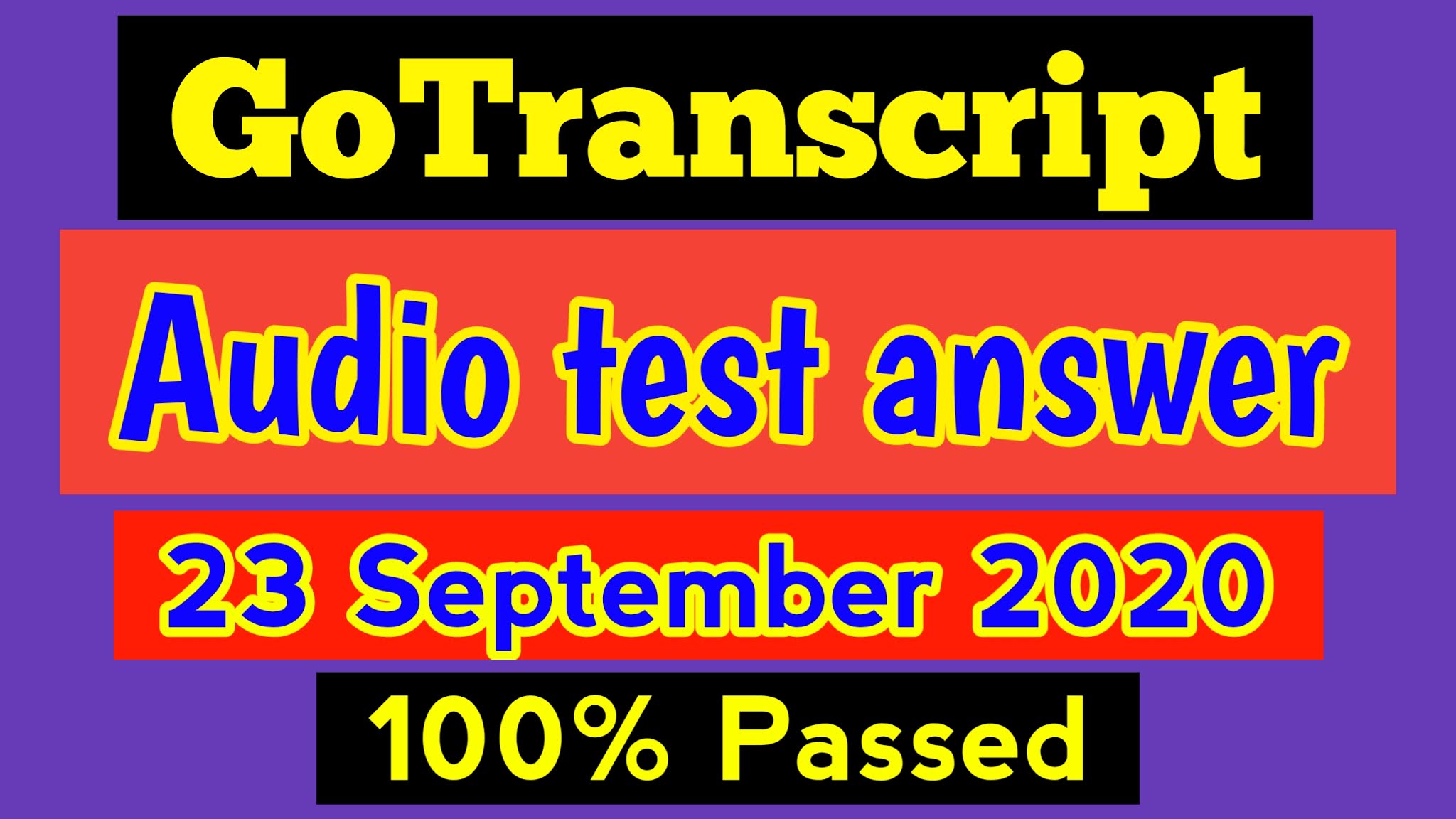 GoTranscript Audio Test Answers 23 September 2020 download pdf