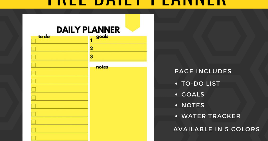YELLOW DAILY PLANNER