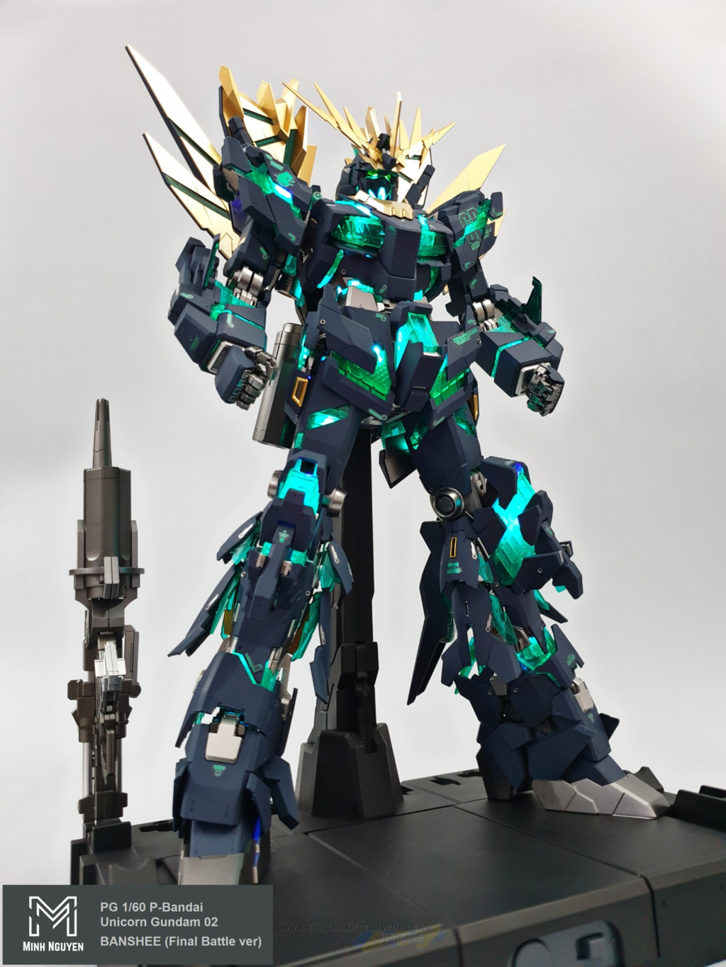 Painted Build: PG 1/60 P-Bandai Banshee Norn [Final Battle Ver.]