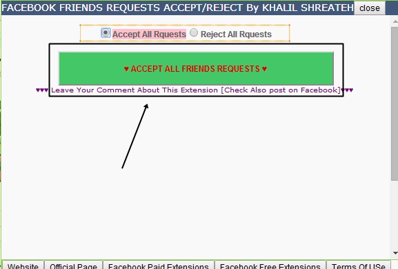 Accept or Reject all Friend Requests on Facebook at Once by zohaib ...